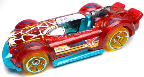 2017 HOT WHEELS MONTERACER X-RAYCERS RED 1:64 DIECAST 2 3/4" CAR W ...