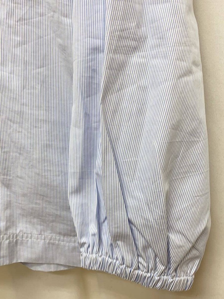 CELINE Blouse Phoebe Stripe Wide Sleep Pullover No Collar Long Sleeve ...