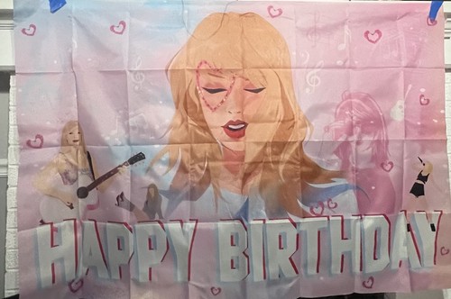 New TAYLOR SWIFT BIRTHDAY PARTY SUPPLIES Banner, Cake topper, Balloons ...