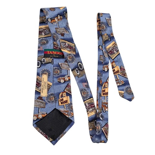 Tango by Max Raab Americana Series Vintage Cars Circa 1930 Blue Necktie ...