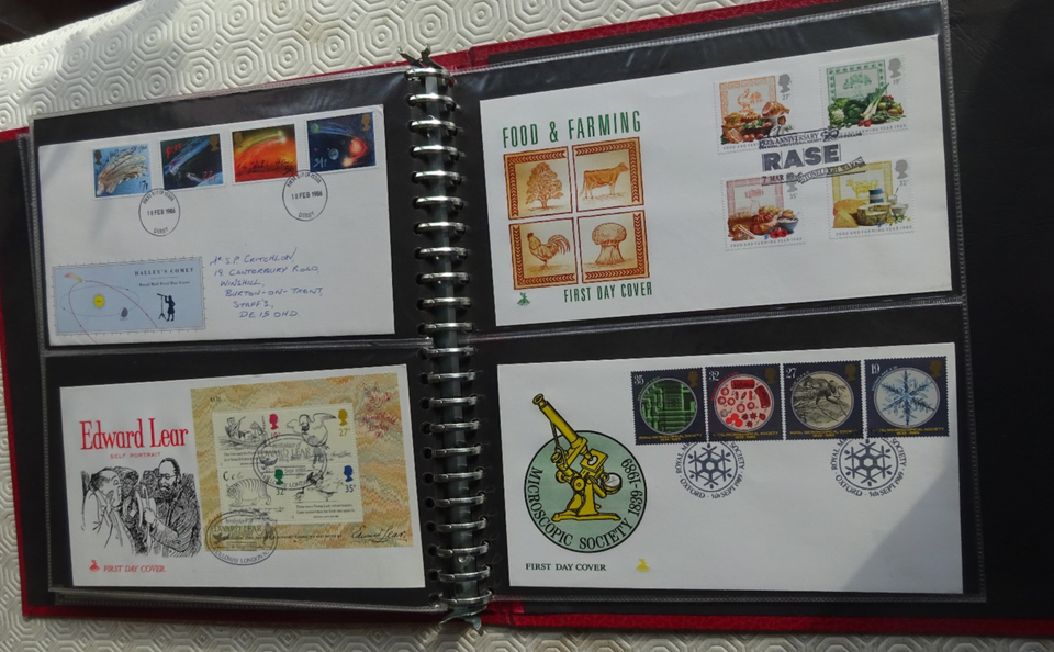 Loose leaf First Day Cover Album with 48 x GB 1st Day Covers (1970s to ...