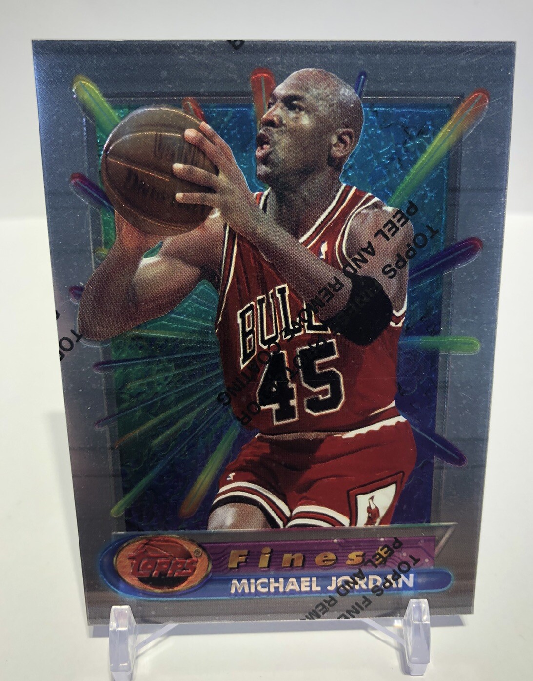Michael Jordan 1994-95 Topps Finest #331 w/ Coating #45 Jersey Chicago ...