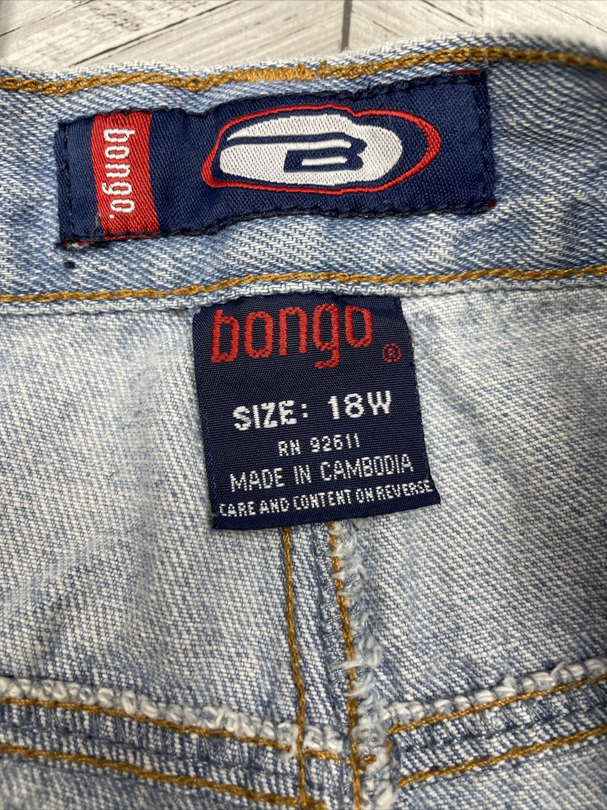 Vintage Women Bongo Jeans 90s Flower Embroidered Size… - Gem