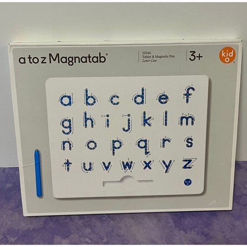 a to z Magnatab - Tablet & Magnetic Pen Lower Case White/Blue; Ages 3 ...