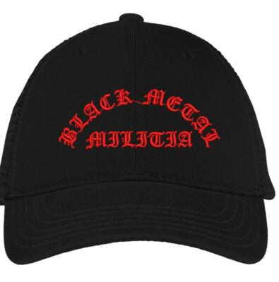 Black Metal Militia black cap hook and loop closure hat watain metal | eBay