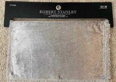 NEW Robert Stanley Home Collection Table Runner Silver Stonewashed ...