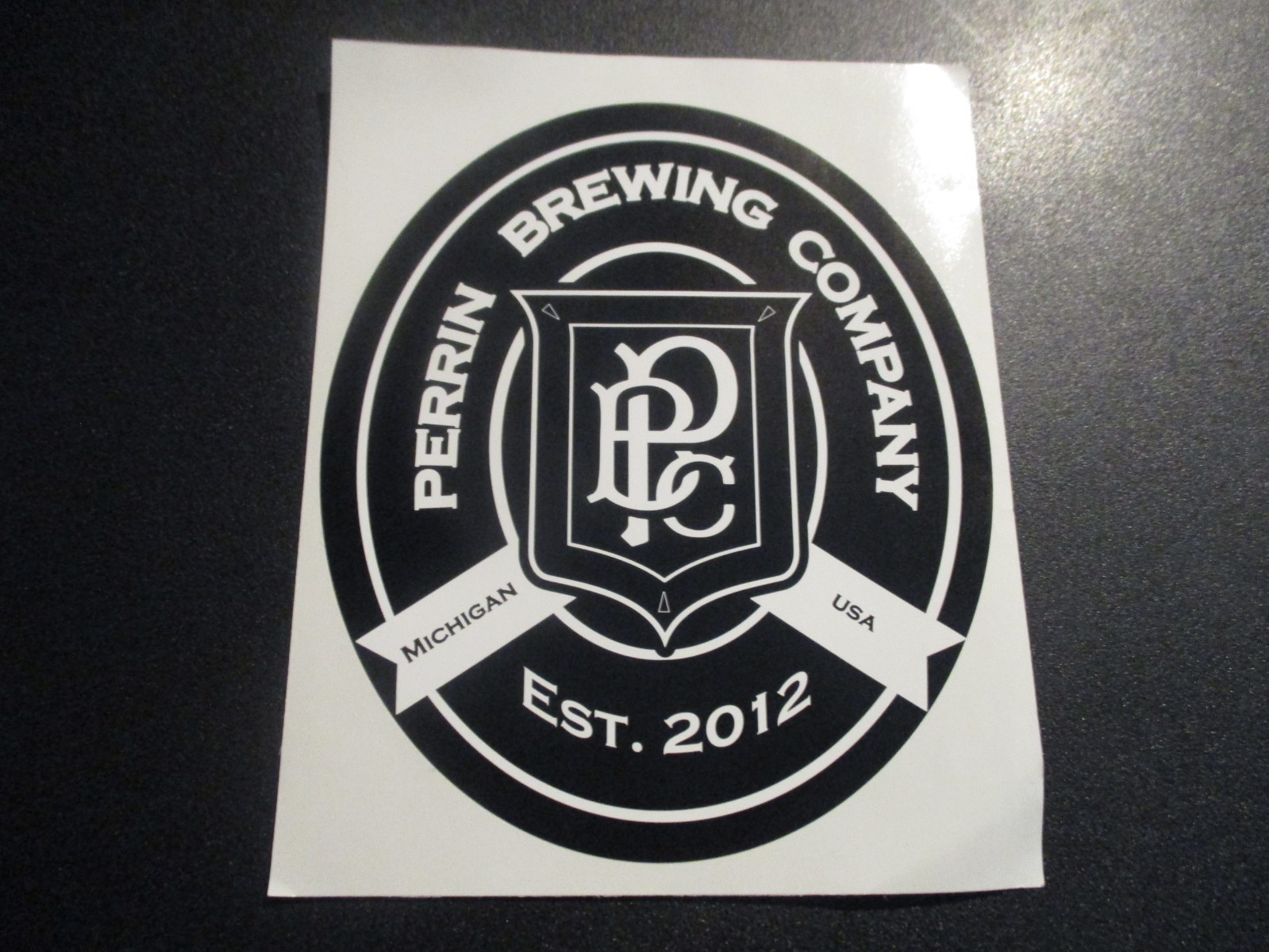 PERRIN BREWING COMPANY no rules oval logo STICKER decal craft beer ...