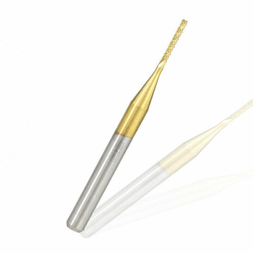 10pcs Titanium Coated 0.4-3.175mm PCB Milling Cutter Carbide CNC Router ...