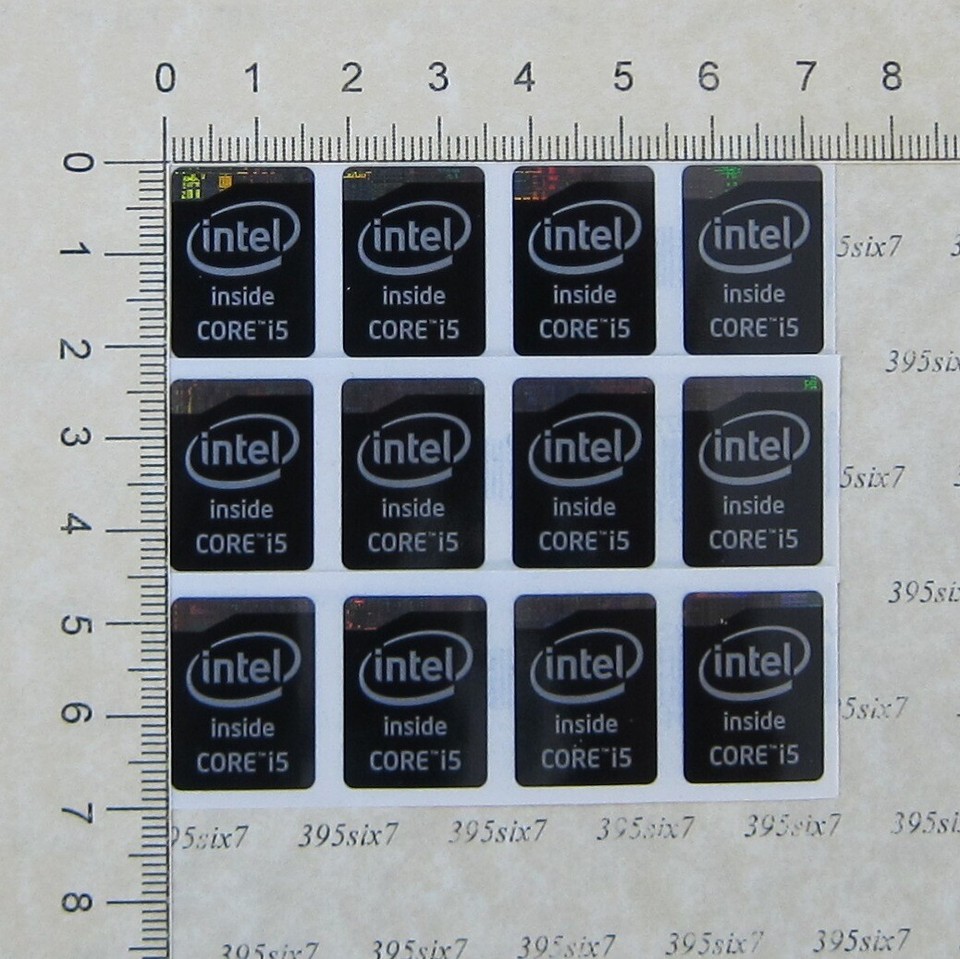 Laptop PC Processor Sticker (1st 3rd 4th 6th 7th 8th 9th 10th Gen) x 12 ...