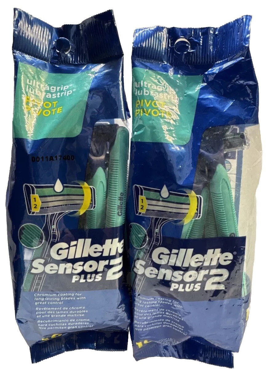gillette sensor plus 2 disposable razors 20 total count | eBay