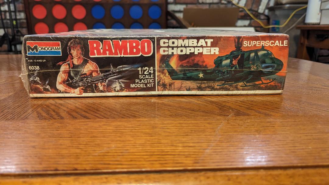 VINTAGE 1985 MONOGRAM RAMBO COMBAT CHOPPER 1:24 MODEL KIT SEALED NIB ...