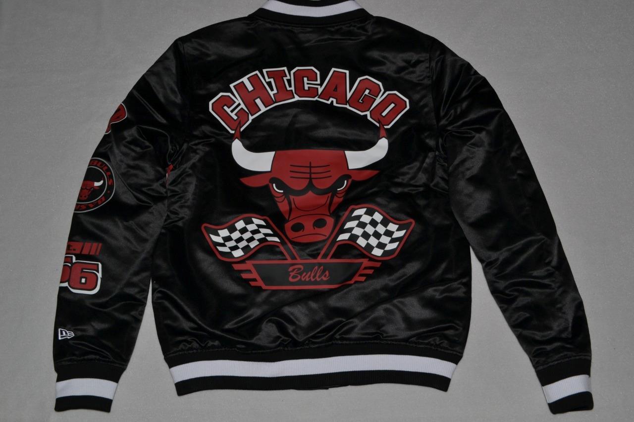 NEW ERA Men's CHICAGO BULLS Satin Rally Drive Varsity Jacket new ALL ...