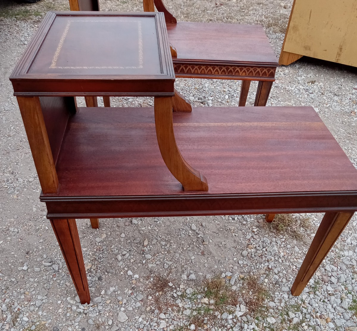 Step End Table With Drawers