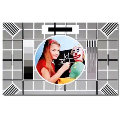 Retro Nostalgia BBC Test Card Image Now Vintage Printed on Aluminium ...