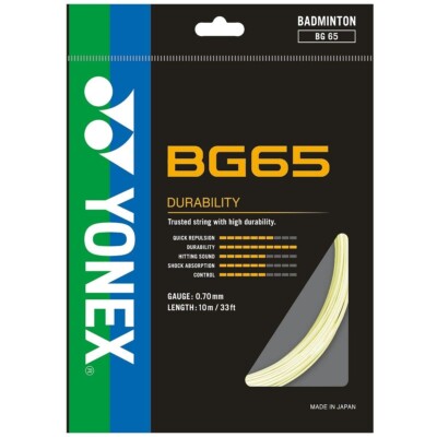 Yonex BG 65 Badminton Strings, 0.70mm ( 10 METER ) | eBay