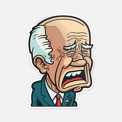 Joe Biden Crying Funny Sticker Vinyl Car Bumper Decal | eBay