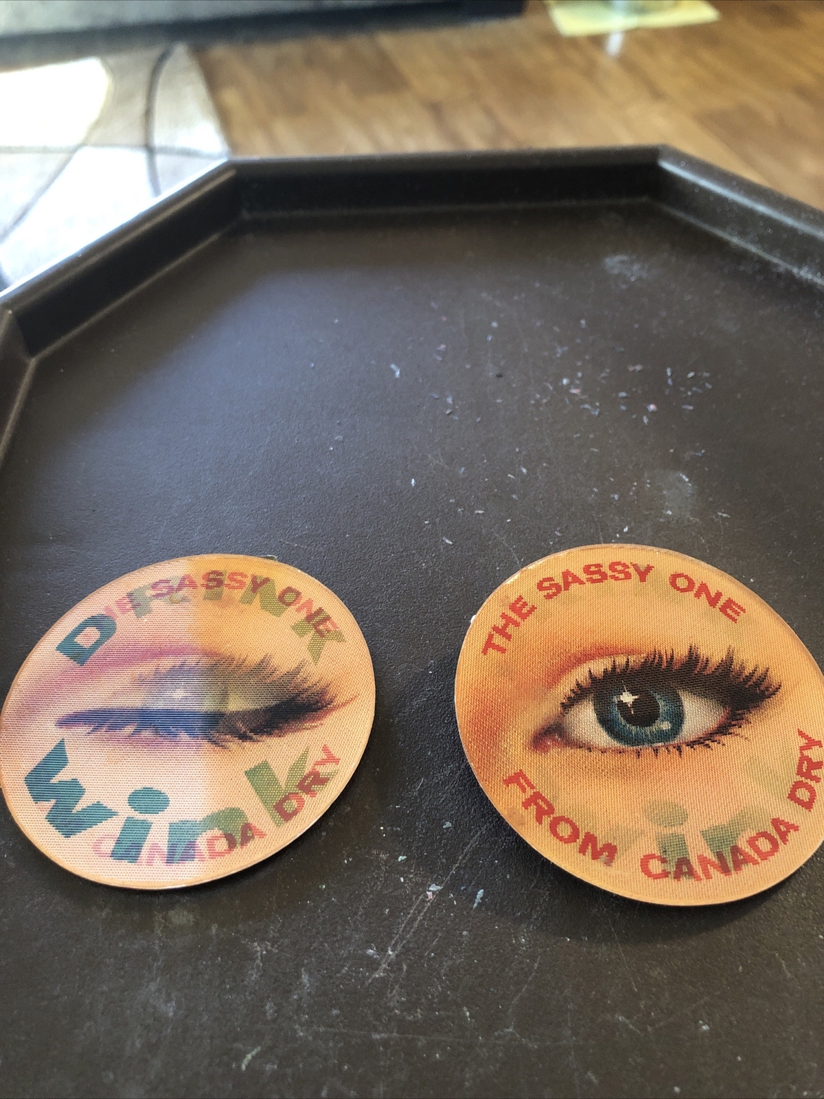 2 Vtg VariVue Advertising Canada Dry DRINK WINK THE SASSY ONE FROM ...