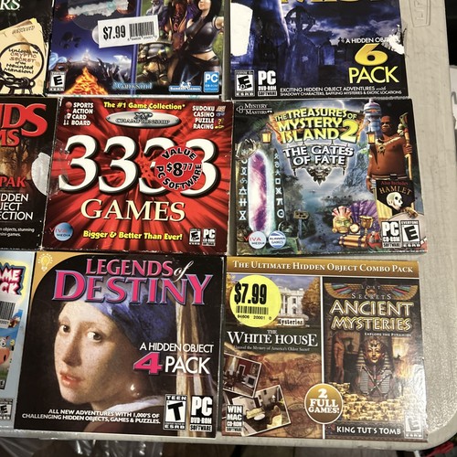 Lot Of 22 PC Computer Games 2000s Puzzle Mystery Missing Objects In Box ...