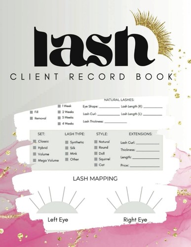 Lash Client Record Book with Mapping: Log and Track Customers ...