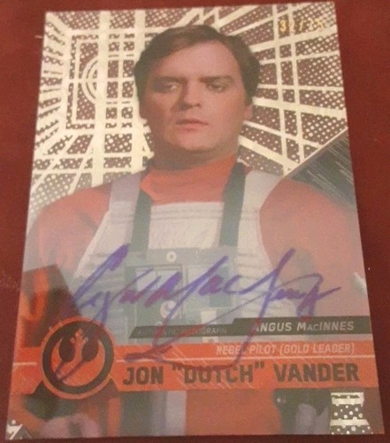 Topps Star Wars 2017 High Teck Jon Dutch Vander Autograph Card - #'ed ...