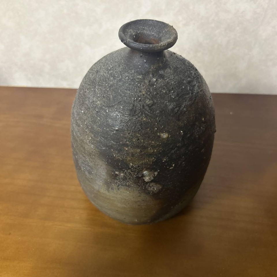 Bizen Ware Vase 4.5cm Dial, 11.8cm Base, 14cm Height, Handmade Style | eBay