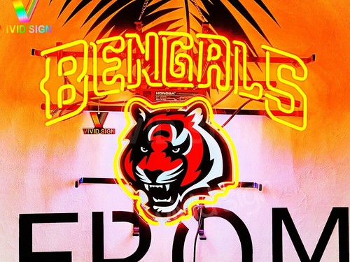 Cincinnati Bengals Sports Club 20"x15" Neon Sign Light Lamp HD Vivid ...