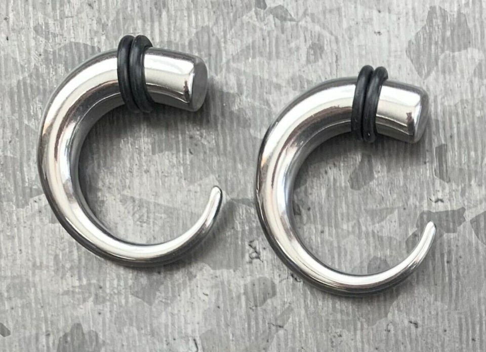 PAIR Steel Round Hook Tapers Lobe Expanders Plugs Hangers Guages Gauges ...