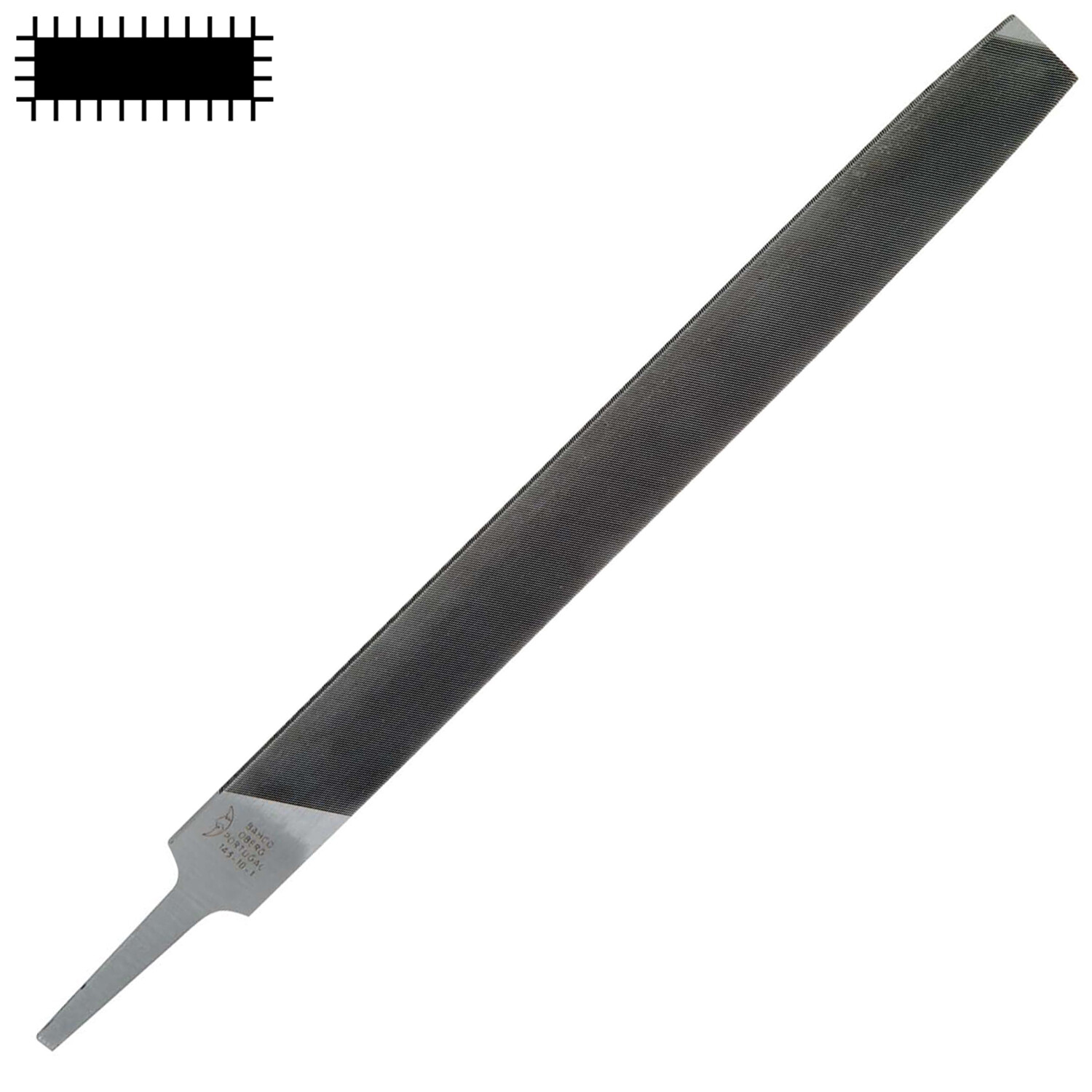 Bahco Mill Smooth File, 10", Single Cut, 53 TPI #1-143-10-3-0 Single ...
