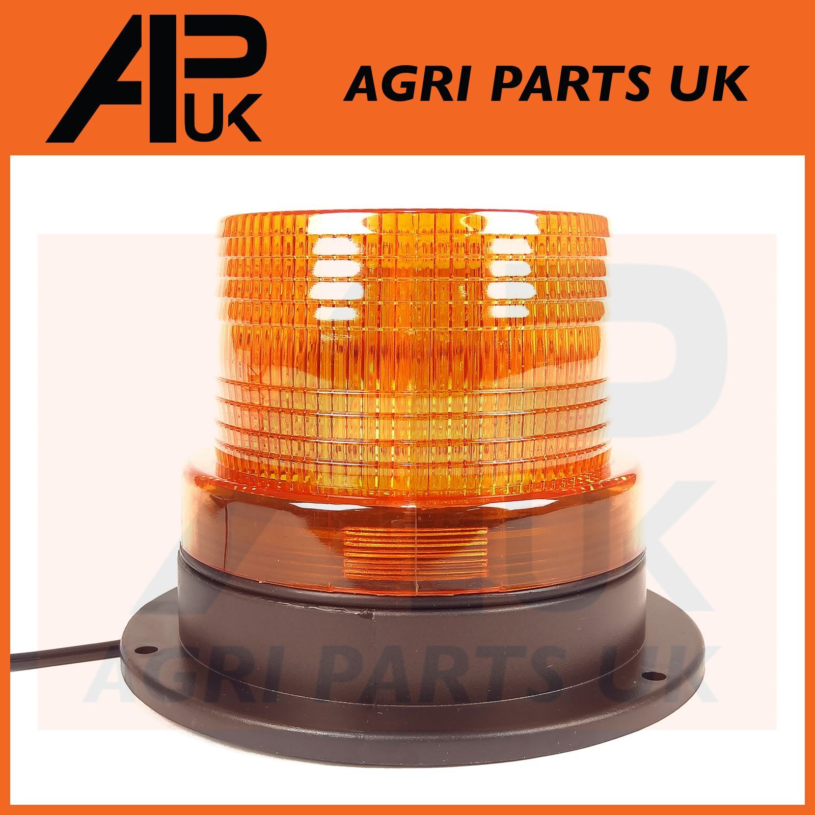 LED Magnetic Mount Rotating Flashing Amber Strobe Beacon Warning Light ...