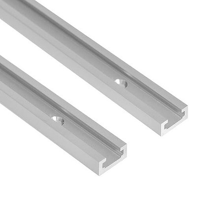 2 Pack 300mm 11.81 Inch Aluminum Double T-Track with Predrilled ...