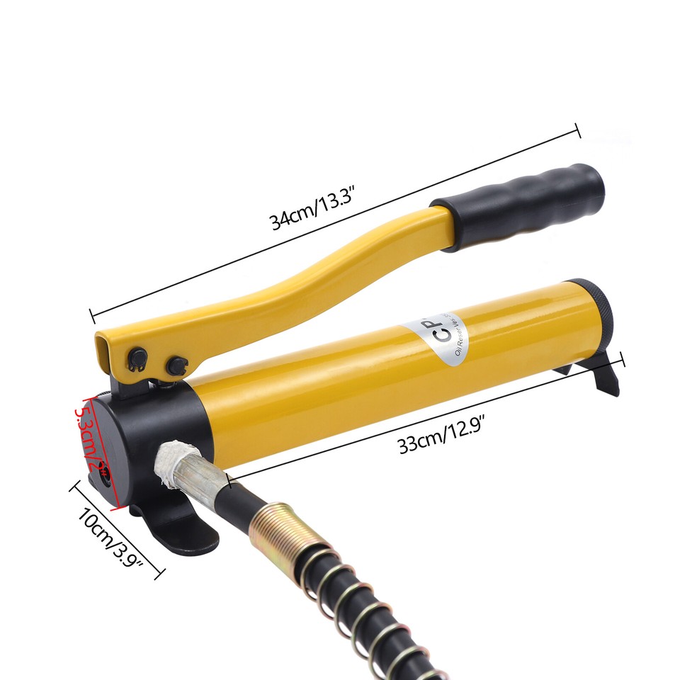 20Ton Hydraulic Hand Pump Ram Lifting Cylinder Strok Mini Jack Porta ...