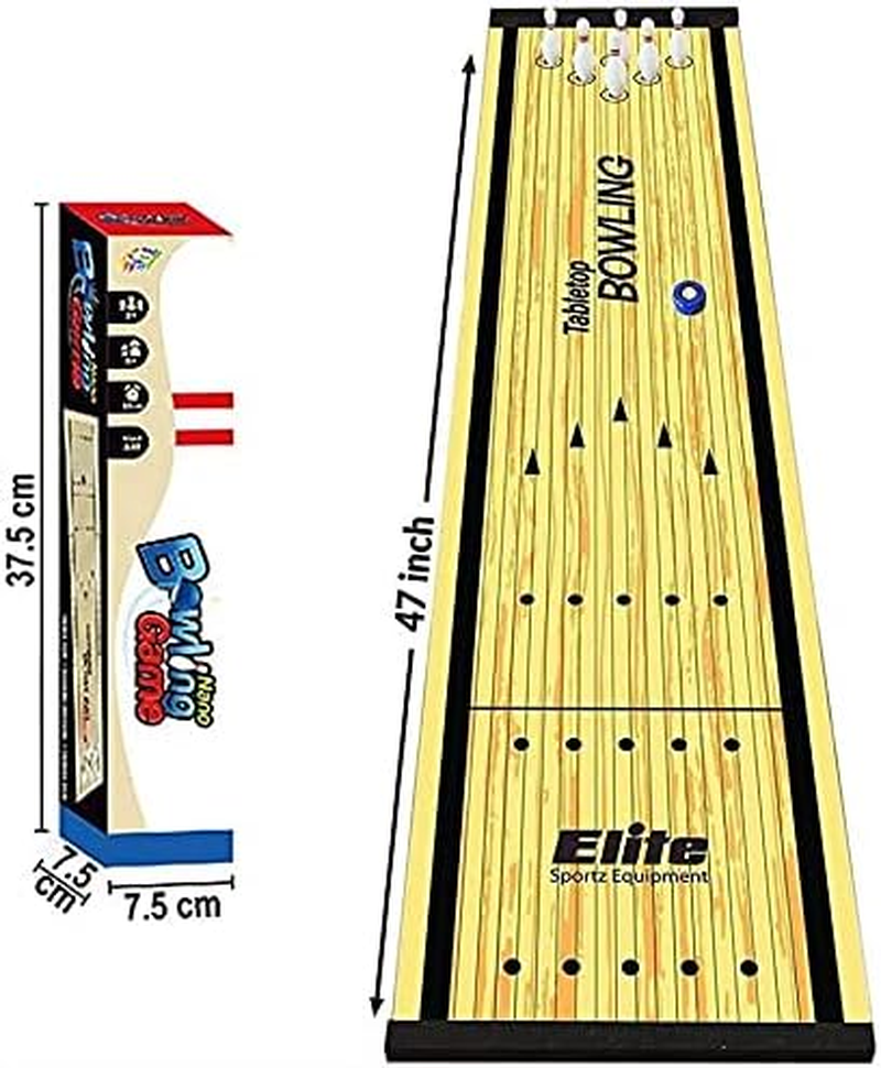 Tourking Tabletop Bowling Game Set, Mini Bowling Set for Kids with 6 ...