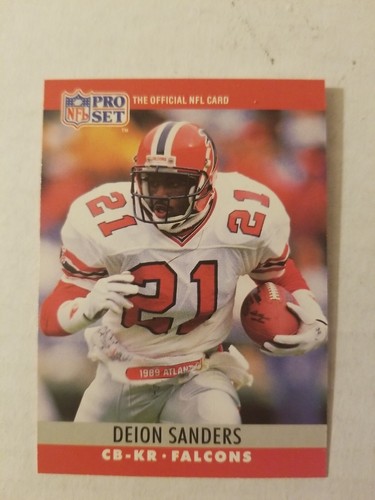 1990 Pro Set Football Card - #36 Deion Sanders - Atlanta Falcons ...