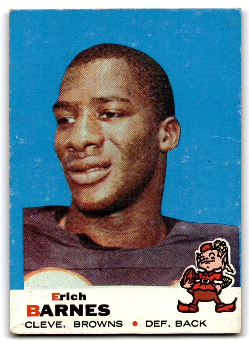 Erich Barnes 1969 Topps Football Card #4 Cleveland Browns - GD+ ...