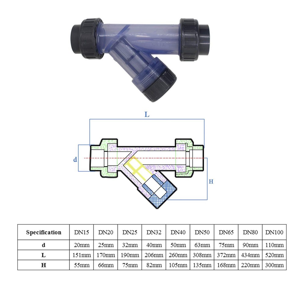 OemClima PVC schmutzfänger 20 25 32 40 50 63mm PVC filterrohr Rohr ...