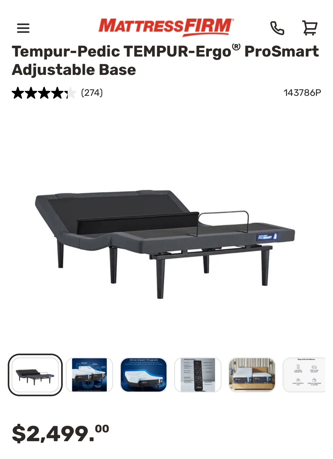 Tempur Ergo Prosmart Adjustable Base | eBay