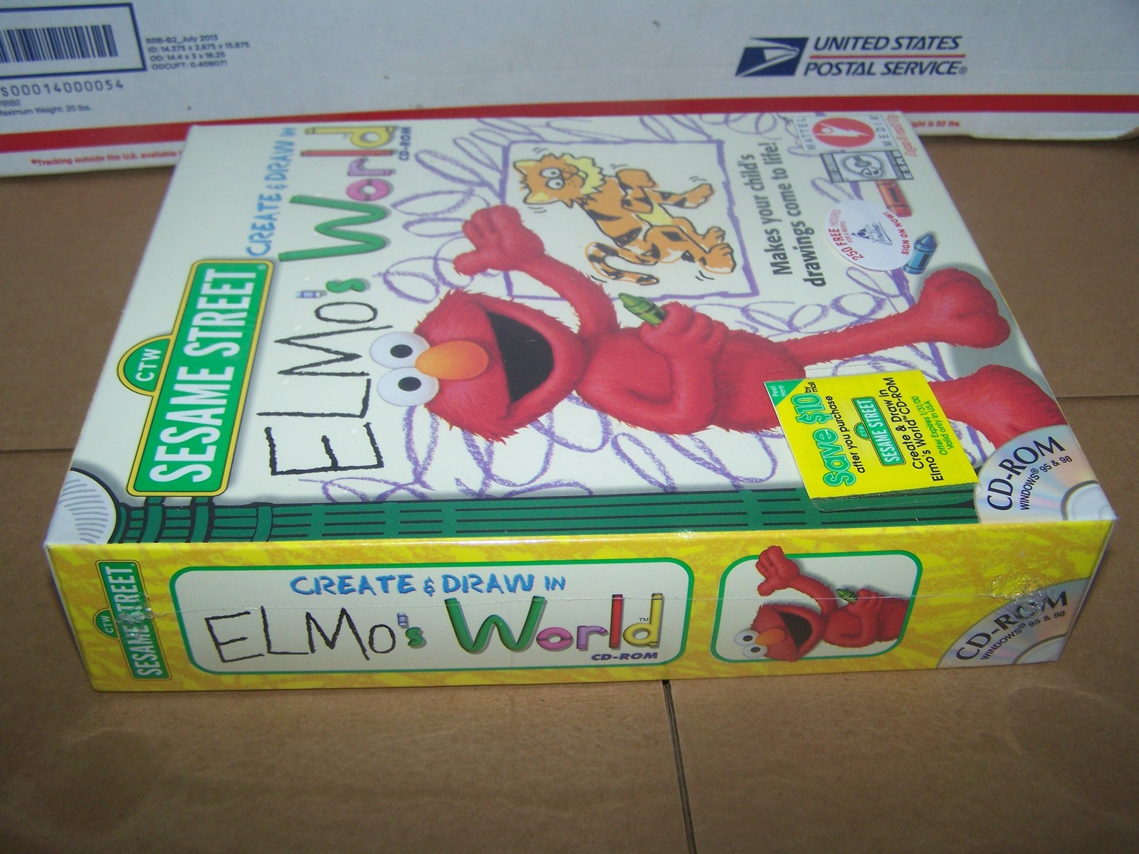 SESAME STREET ELMO'S WORLD CREATE DRAW PC CD ROM NEW IN BOX ...