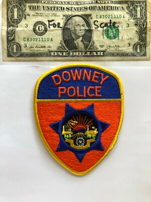 Downey California Police patch un-sewn great condition | eBay