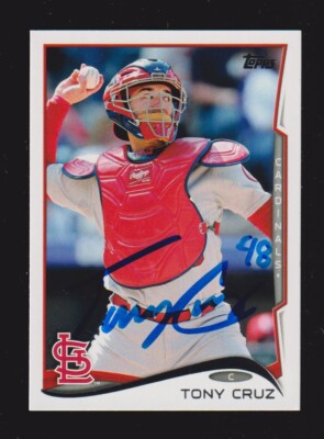 2014 TOPPS US 134 Tony Cruz ST LOUIS CARDINALS SIGNED AUTOGRAPH AUTO ...