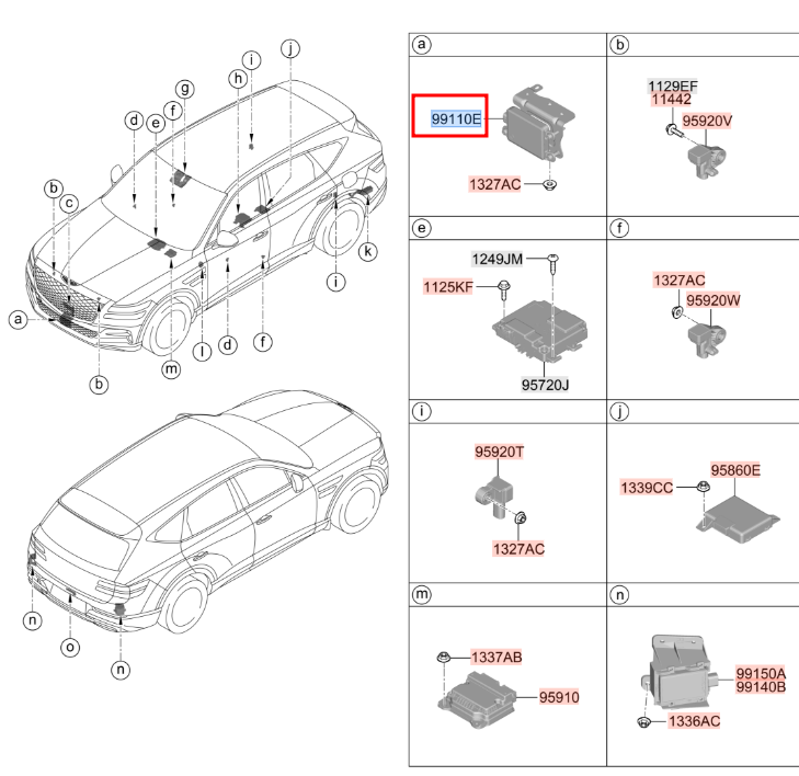 Genuine Hyundai Unit Assembly Front Radar 99110-T6000 for sale online ...