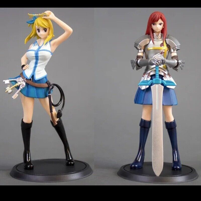 4p/Set Anime Fairy Tail Natsu Dragneel Gray Lucy Erza PVC Figure New No ...