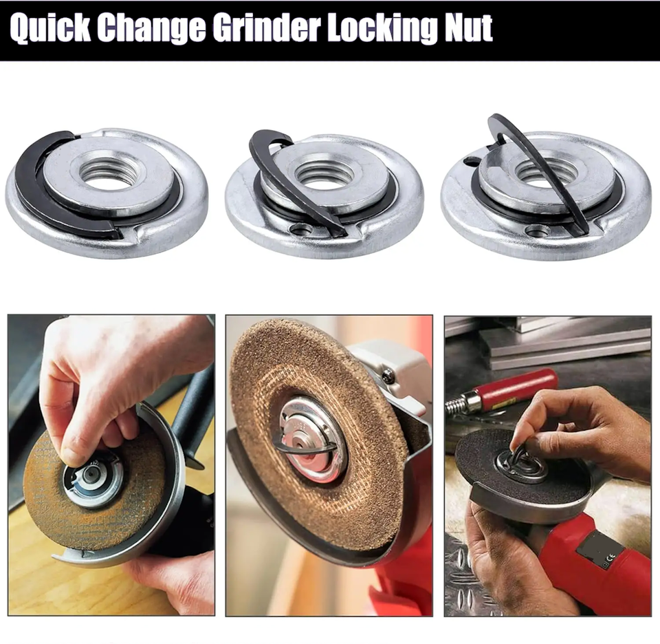 Useful Store M14 Quick Change Release Angle Grinder Flange Locking Nut ...