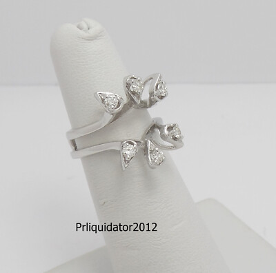 Vintage 1/4CT Diamond Solitaire Enhancer Guard Wrap Insert Ring 14K ...