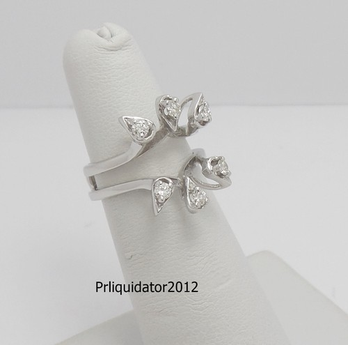 Vintage 1/4CT Diamond Solitaire Enhancer Guard Wrap Insert Ring 14K ...