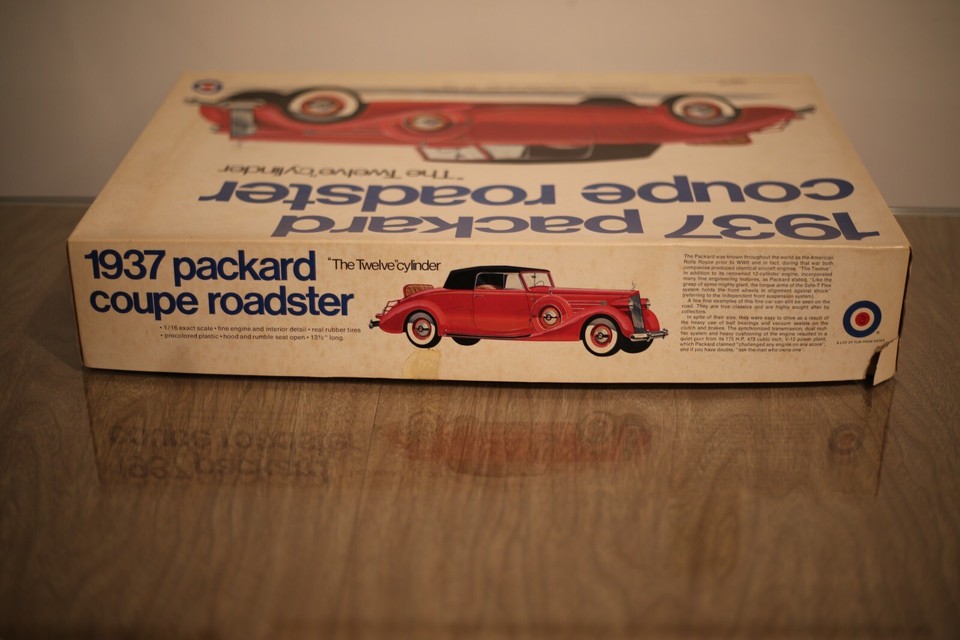 1937 Packard Coupe Roadster Twelve Cylinder 1:16 Entex 8499 XL Unbuilt ...
