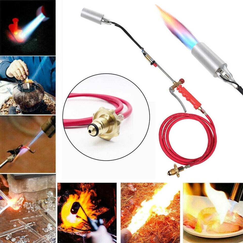 Propane Weed Torch Burner Ice Melter Push Button Igniter with 79" Hose ...