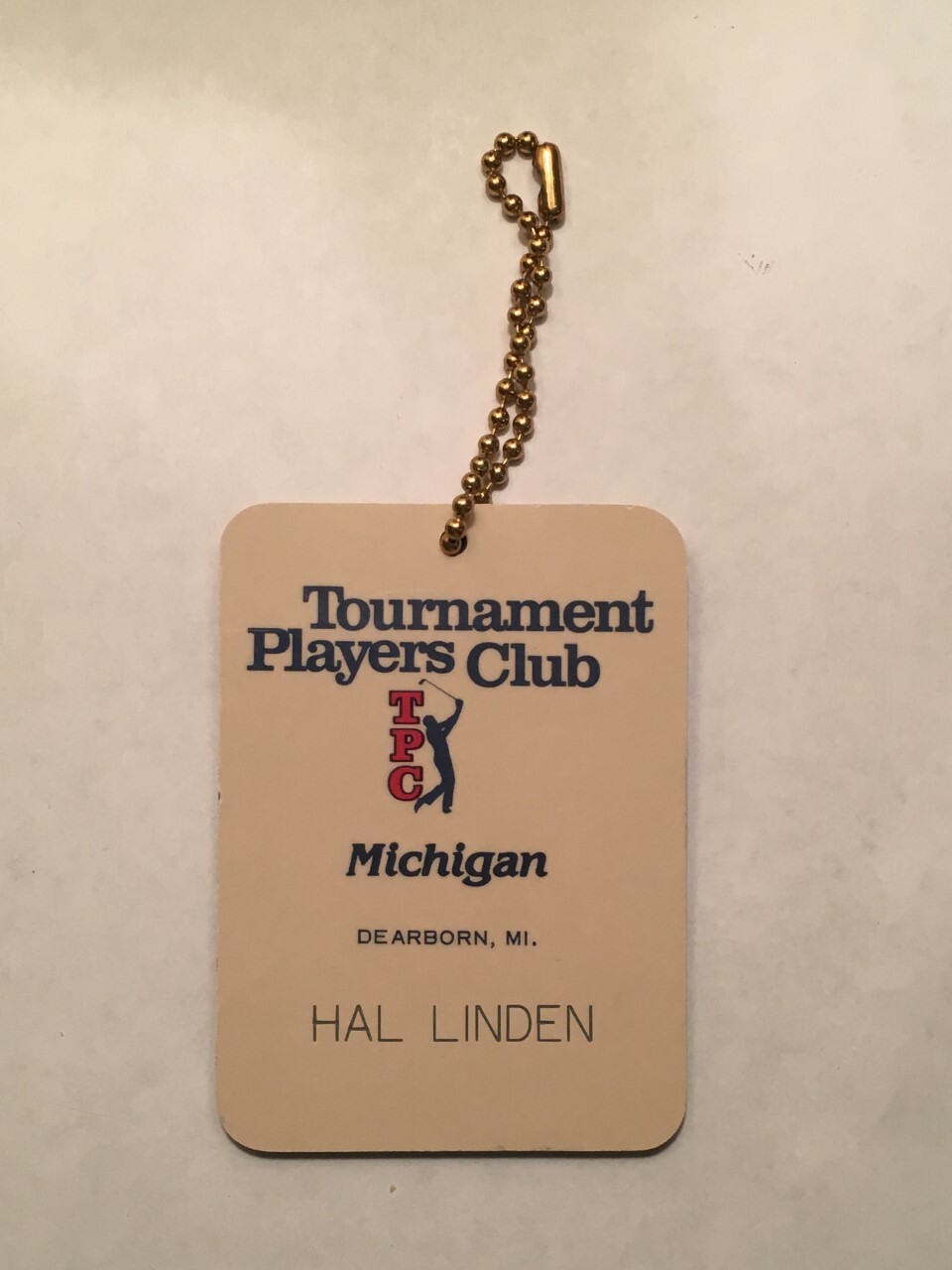 Vintage Rare TPC Michigan Golf Club Golf Bag Tag - Dearborn, Michigan ...