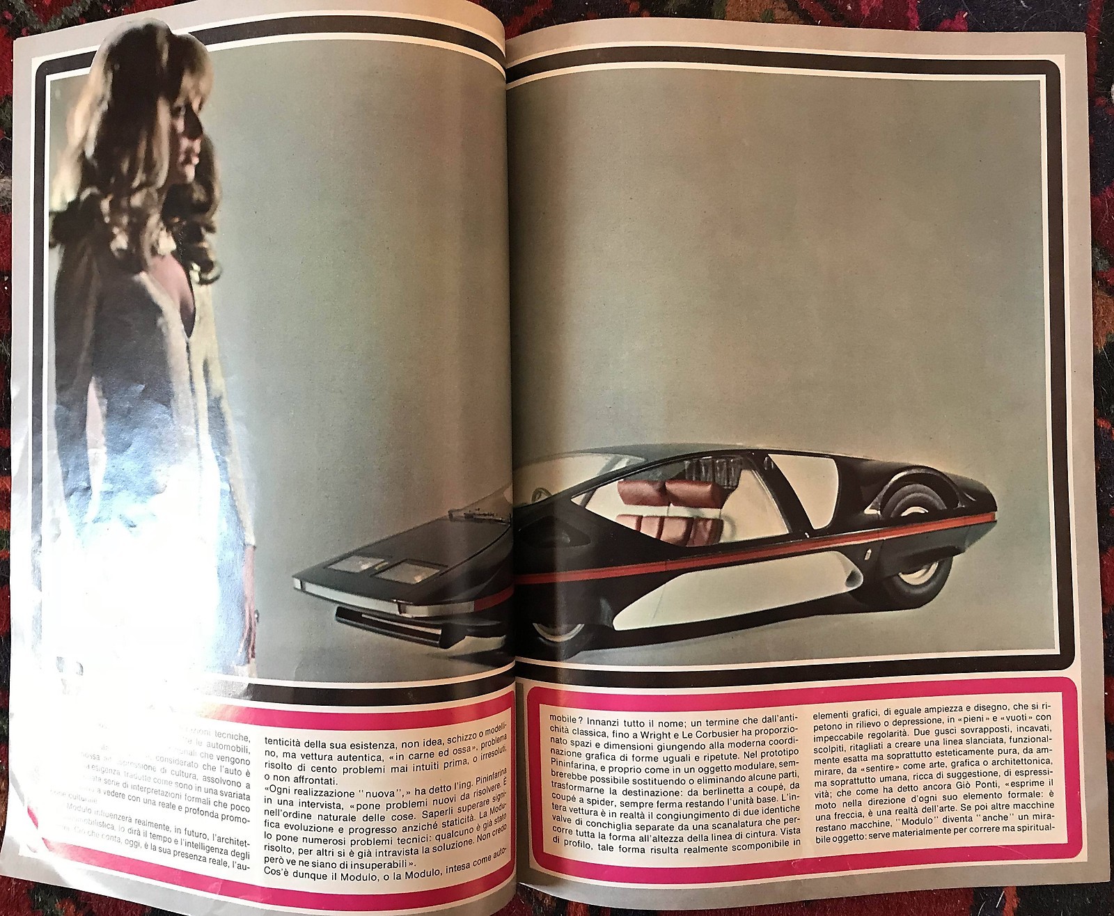 FERRARI PF Modulo 512S Prototype Original Press Report Pininfarina 1970 ...