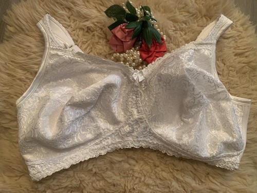 Playtex 18 Hour Airform Comfort Lace Wirefree Bra 4088 White 46dd for ...