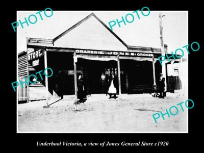 OLD 8x6 HISTORICAL PHOTO OF UNDERBOOL VICTORIA JONES' GENERAL STORE ...